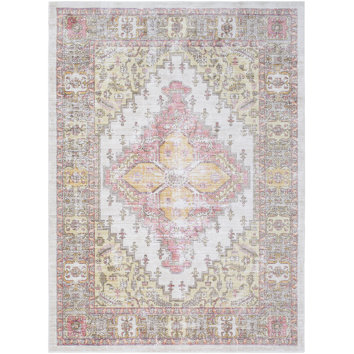 Stefan Pink/Green Area Rug & Reviews | Joss & Main