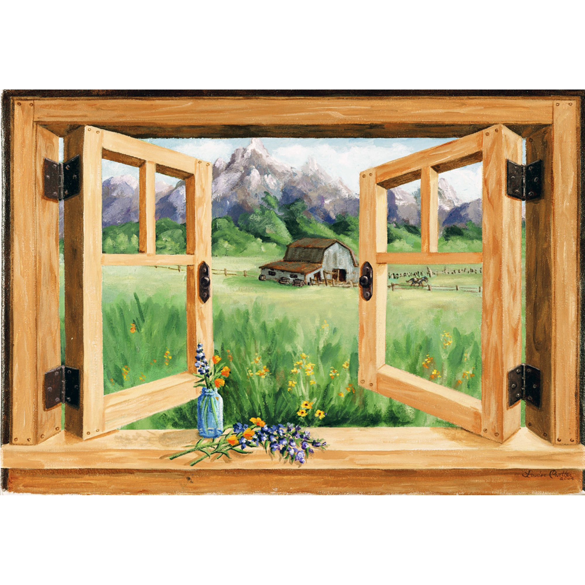 Stupell Industries Willis Mounting Faux Window Scene Wall Plaque