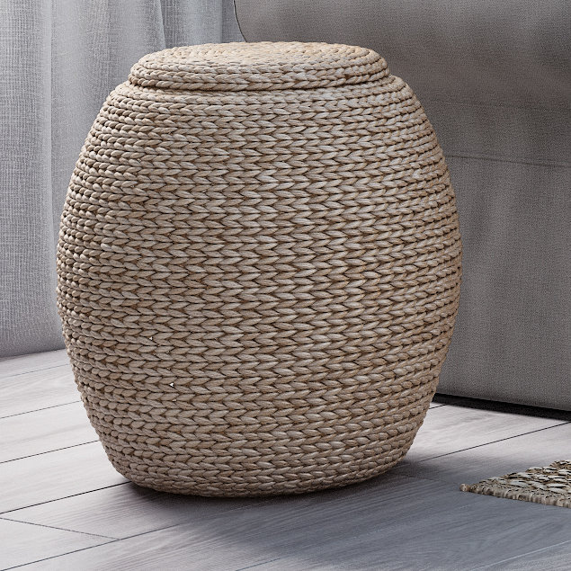 Beachcrest Home Hookton Wicker Storage Basket with Lid & Reviews | Wayfair